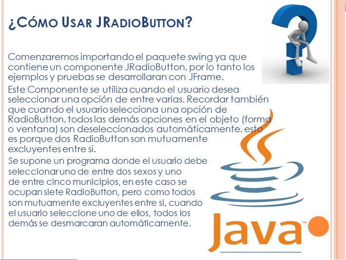 Tutorías de Java: JRadioButton y JMenu TUTORIAL