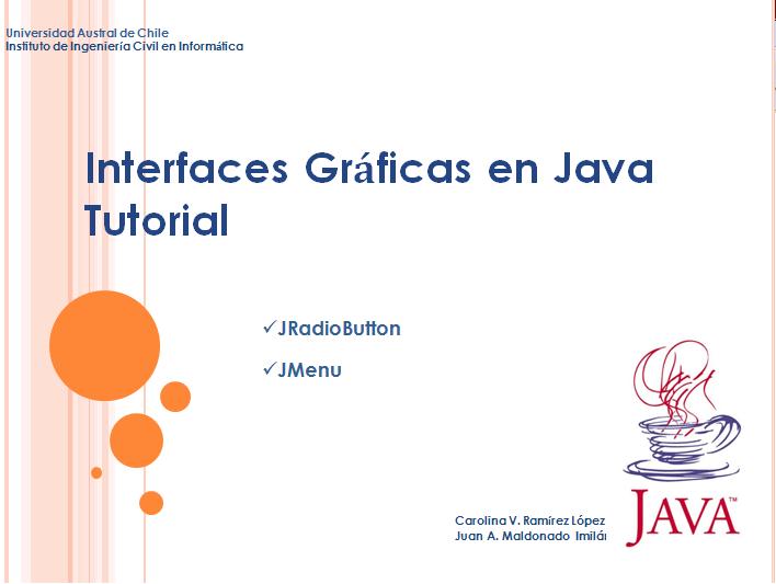 Tutorías de Java: JRadioButton y JMenu TUTORIAL