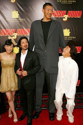 Ok, finally Yao Ming gets to experience what it's like to not be the ...
