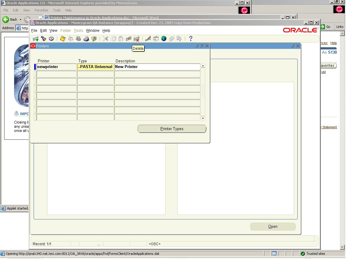 Oracle Applications DBA: Printer Maintenance in Oracle Applications