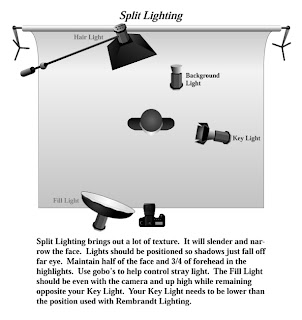 Photography techniques and life style: Lighting styles: Split lighting