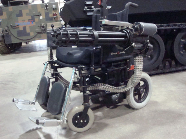 Flaming Zombie Monkeys: Heavily Armed Wheelchair