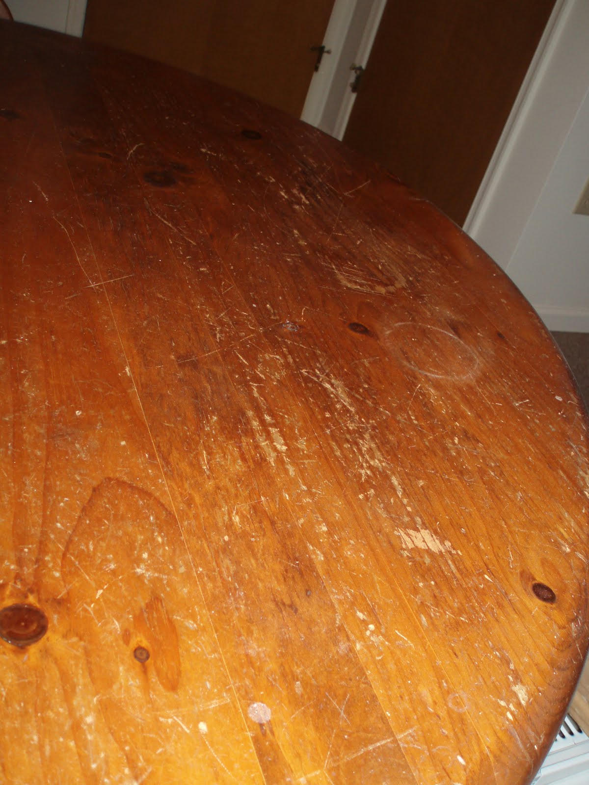 Refinished Kitchen Table With Paint And Stain | Remodelaholic