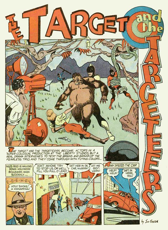 Golden Age Heroes: TARGET and the TARGETEERS go to Hollywood!