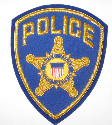 Mason's Police Patch Archive: Secret Service Police 5" Bullion Patch