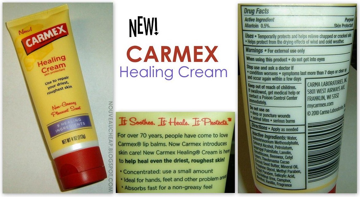 Review: New Carmex Healing Lotion and Healing Cream | Nouveau Cheap