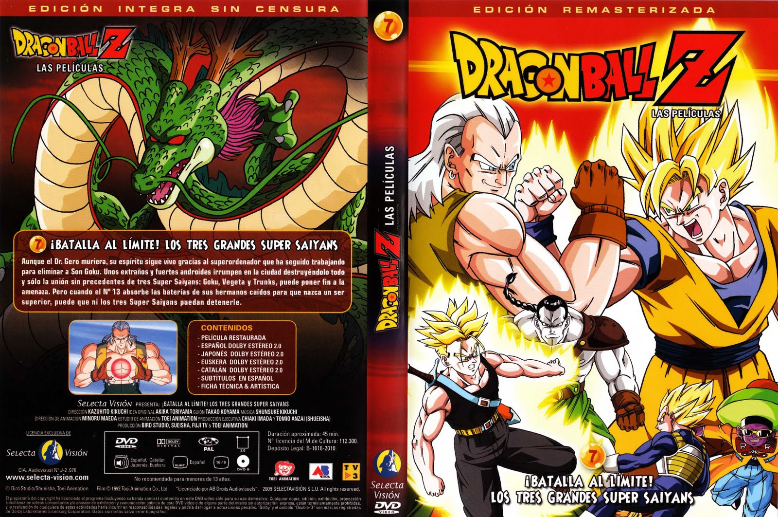 Caratulas Dragon Ball: DRAGON BALL Z LAS PELICULAS SELECTA VISION Vol.7 ...