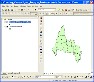 Bangladesh Geographic: How to create a point in the center of a polygon