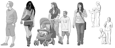 die-go-graphic-design 2010: People drawings for Architectural Renderings