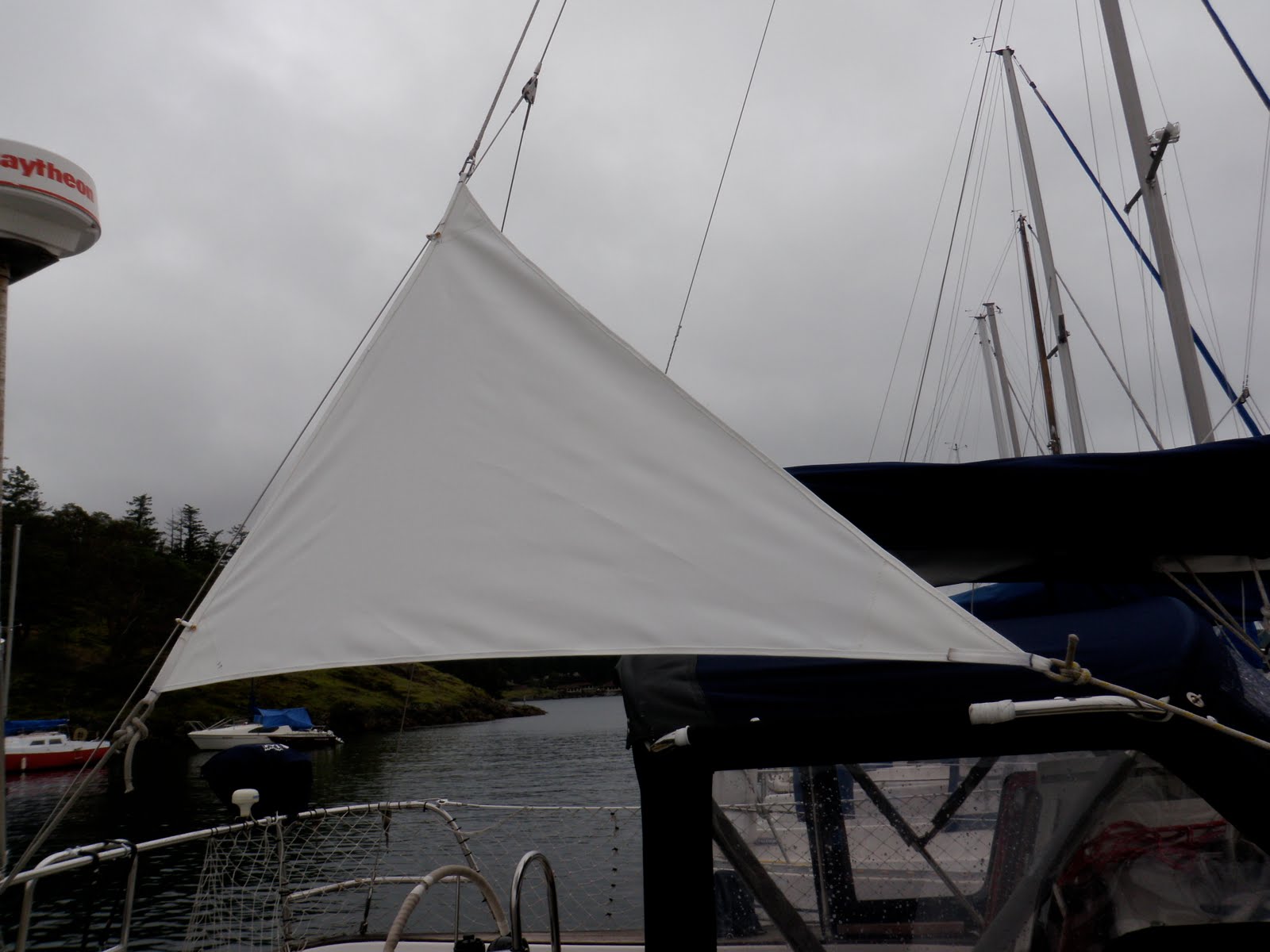 Stories of Aeolus- Our Gulf 32 Pilothouse: Anchor riding sail