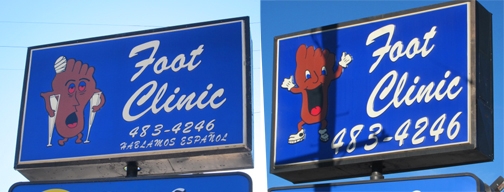 Our Happy Foot/Sad Foot Sign | Root Simple