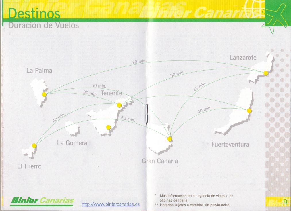 Airline memorabilia: Binter Canarias (2000)
