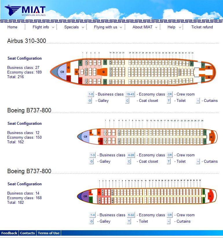 Airline memorabilia: MIAT Mongolian Airlines (1998) [completo]