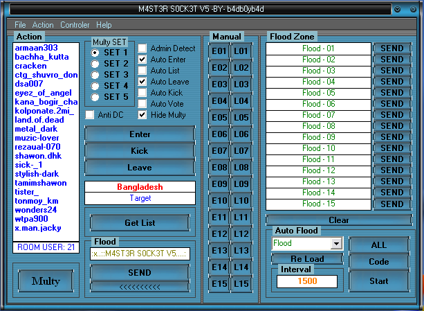 Tocrix: Kumpulan aplikasi mig33 flood & kick untuk PC