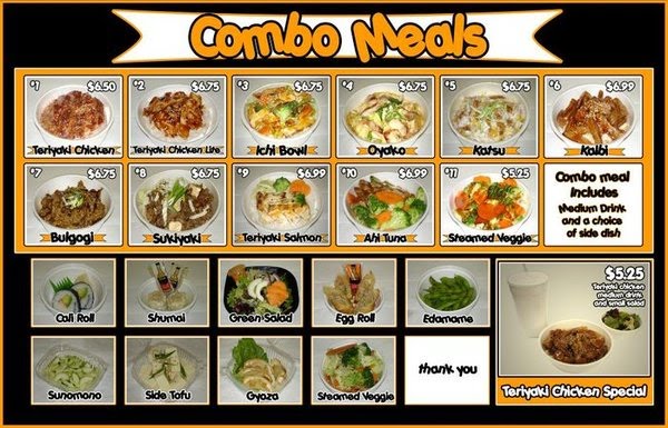 Ichi Bowl: Combo Menus