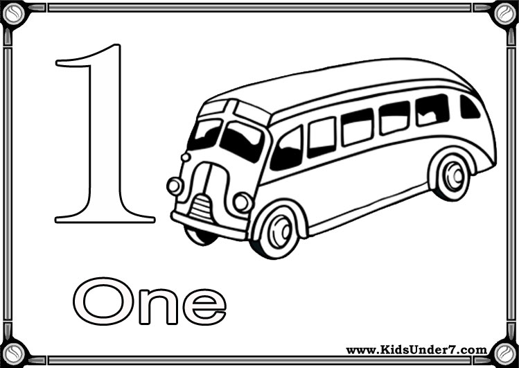Number One Coloring Page