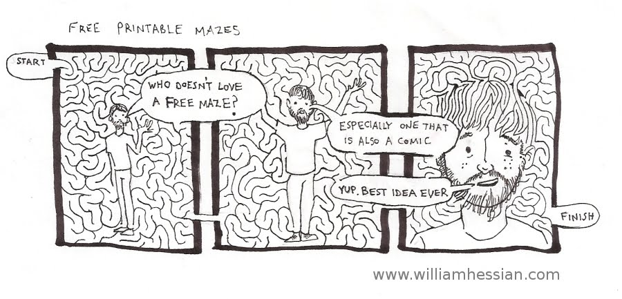 Bearded Bunny Blog: maze comic