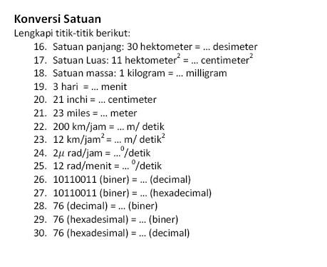 Tutorial Matematika: Satuan Pengukuran