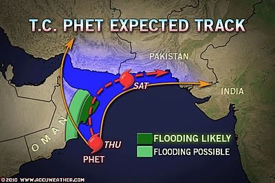 Gulf Coast Hurricane Tracker: Super cyclone Phet pounding Oman