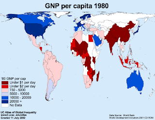 MARXIST: gnp map of the world