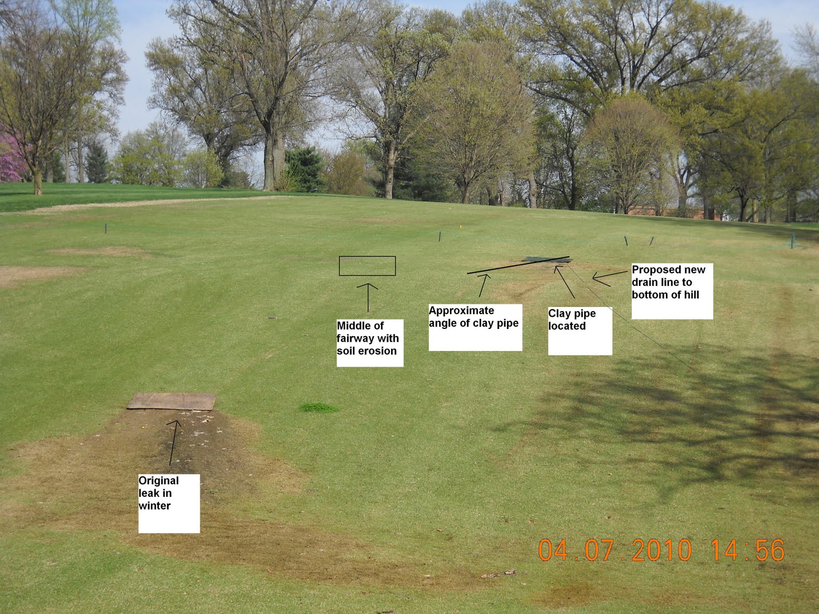 Glen Echo Country Club Golf Course Management: 12 fairway drainage issue