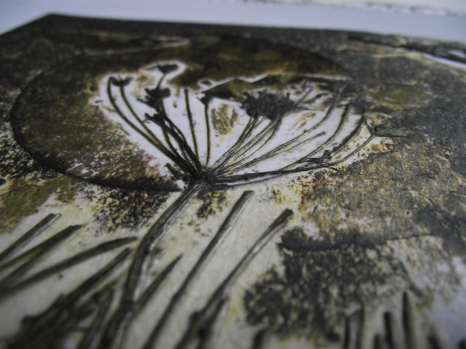 Earthy Elements: Collagraph Plate