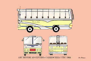 Autocarros Antigos: AEC Motor ao centro - Carroceria UTIC 1964