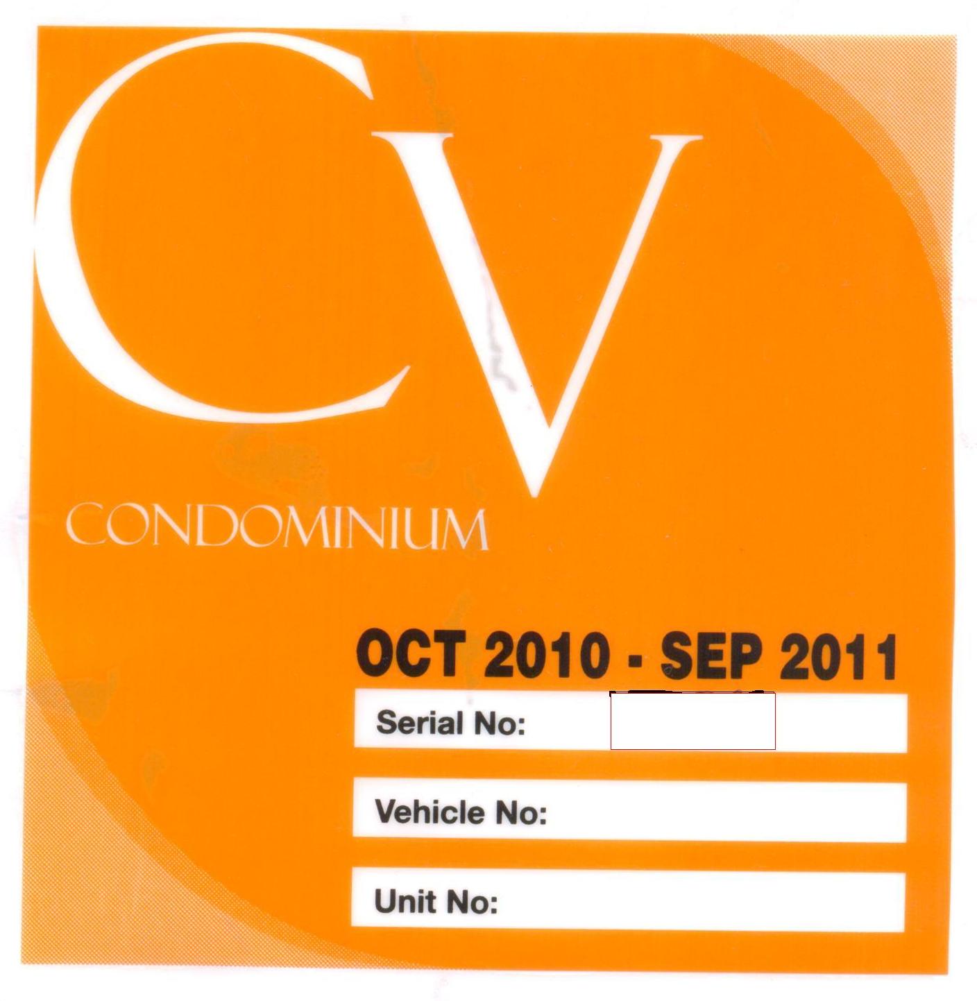 Changkat View Condominium: Changkat View Condo Car Sticker Oct 2010-Sep ...