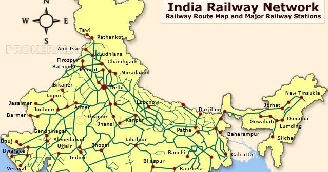 Travel across India | Bharat Expedition: India Railway Map - Indian ...