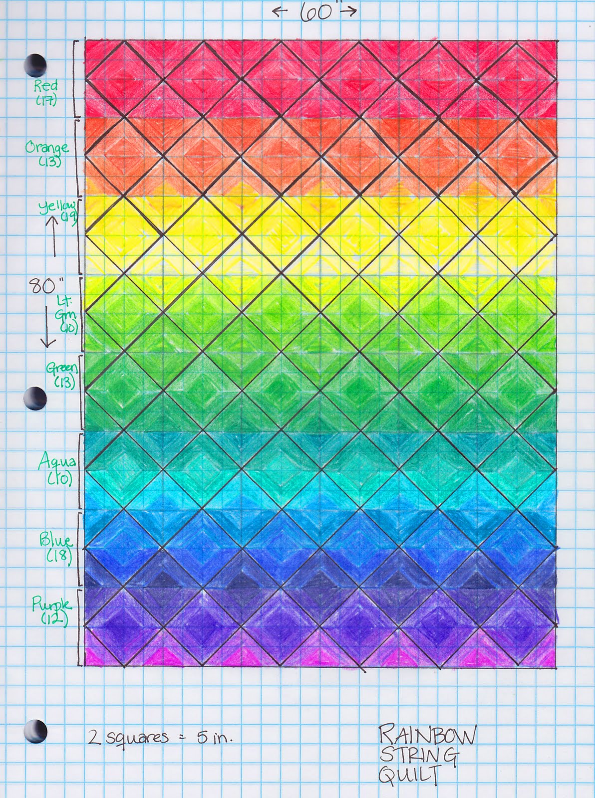 Tales from the Rainbow Room: Completed Rainbow String Quilt