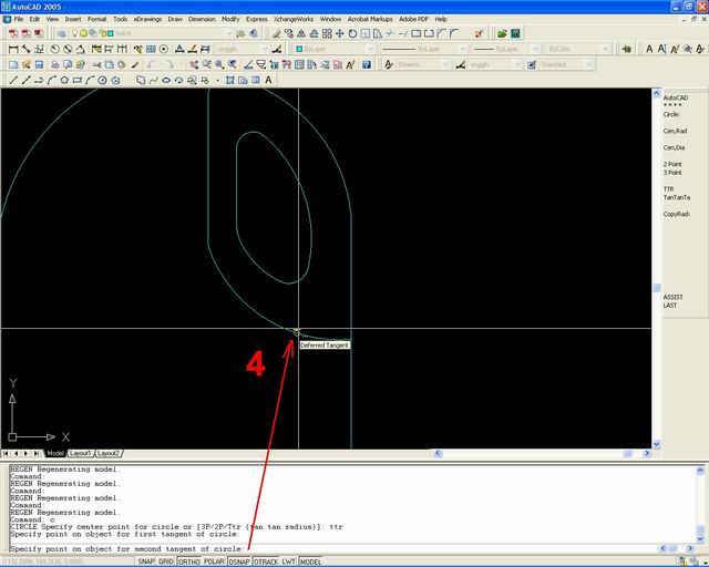 Basic Autocad draw a circle tangent to two objects - 2D AUTOCAD 3D ...