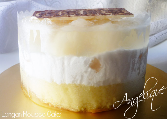 Angelique Homemade Cake: Longan Mousse Cake 龙眼慕斯蛋糕