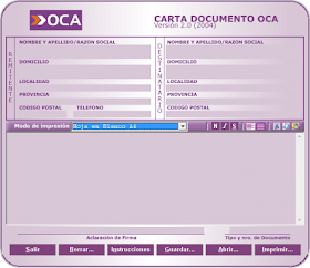 BIBLIOTECA DEL PORTAL: Software para imprimir Cartas Documento y Telegramas
