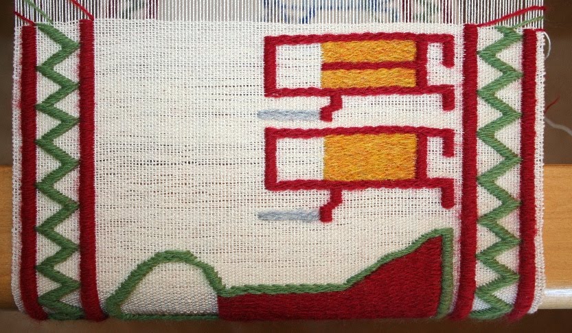 The Passing Stranger: Överhogdal Tapestry Technique-Sample 1