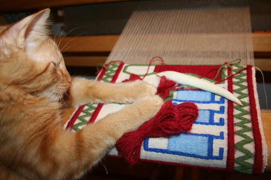 The Passing Stranger: Överhogdal Tapestry Technique-Sample 1