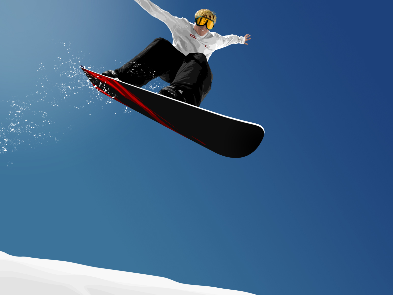 photo: 3D Snowboarding wallpaper