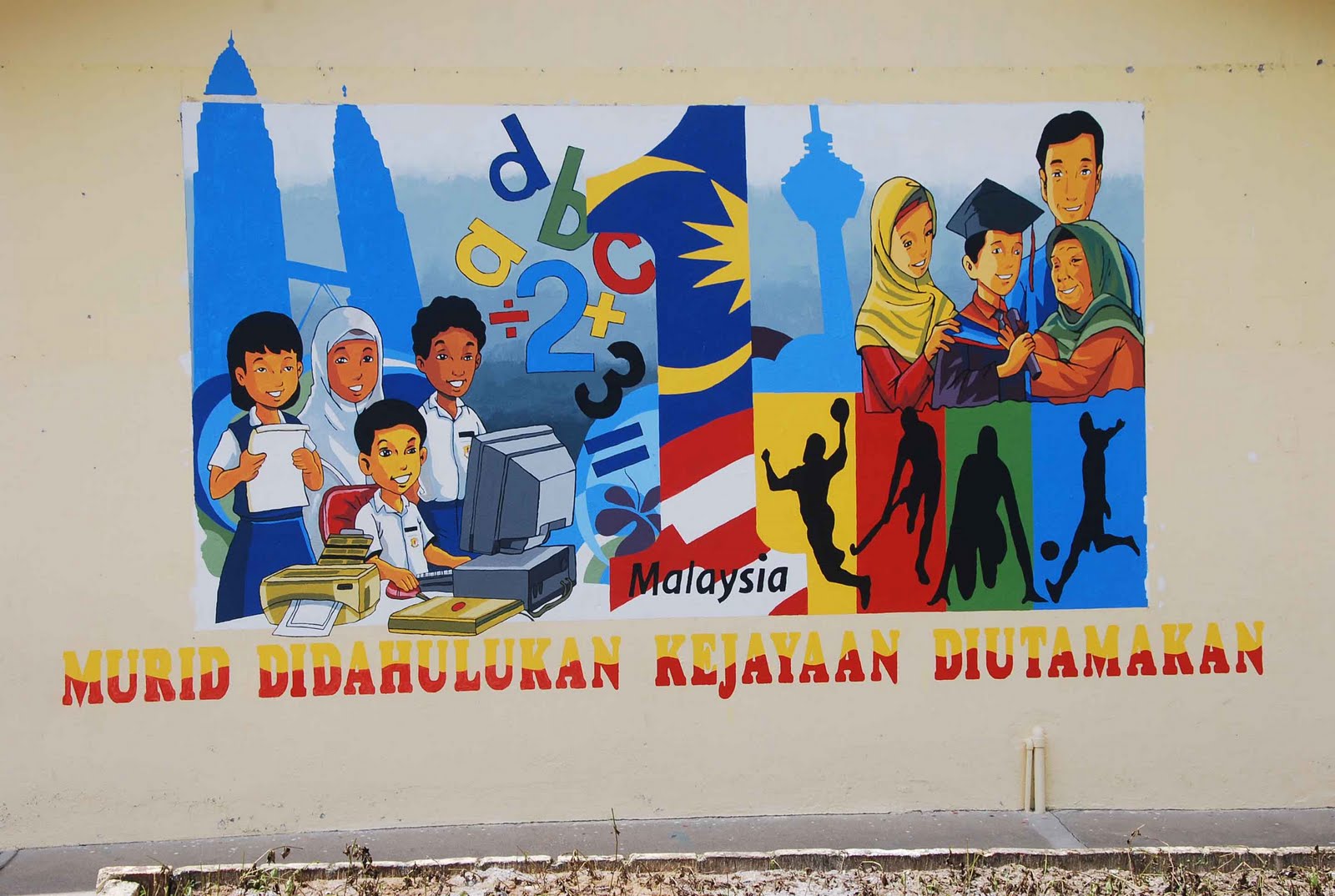 .: buat mural sekolah