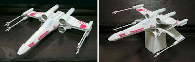 of papercraft x-wing fighter and colonial viper
