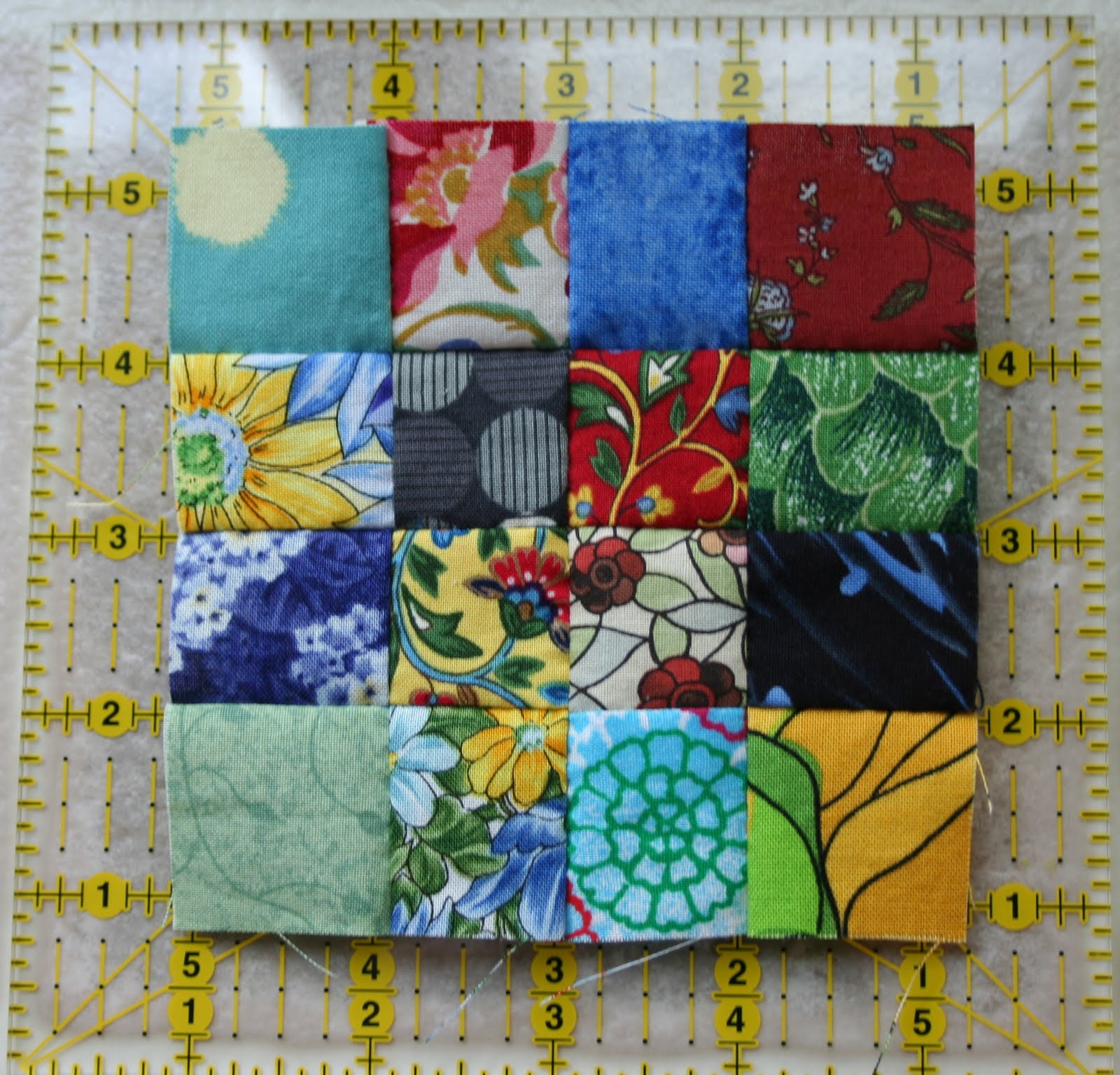 Quilty Mary Sews and Quilts: postage stamp quilt
