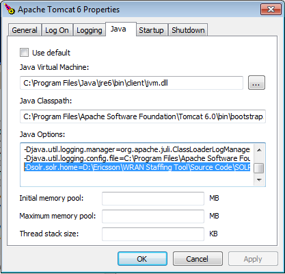 mevans: Setting up SOLR under Apache Tomcat 6 in Windows 7