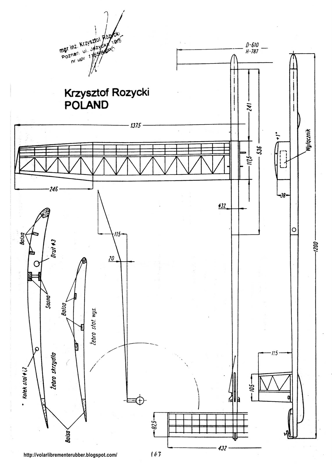 Volar Librememente Free Flight Rubber Models: F1B de Krzysztof Rozycki ...