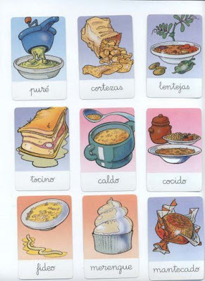 FICHAS DE LOS ALIMENTOS - VOCABULARIO : FICHAS PARA NIÑOS
