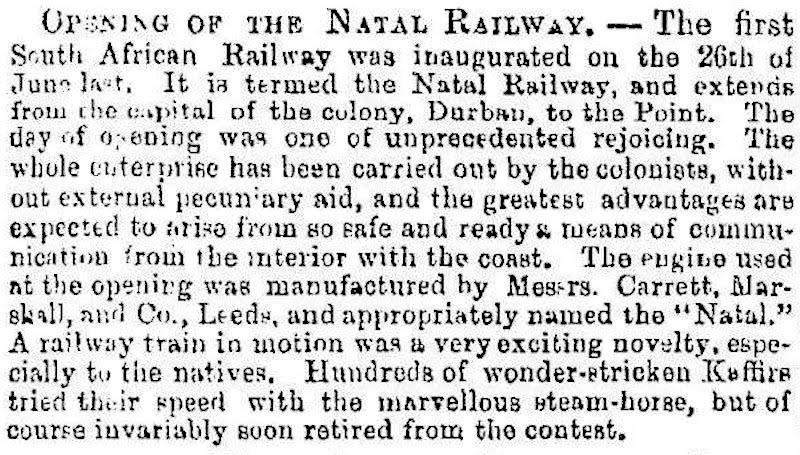 old STEAM LOCOMOTIVES in South Africa: Durban - Railway Station, "NATAL ...