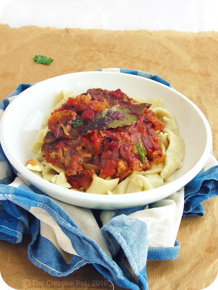 The Creative Pot: Slow Roasted Lamb Ragu on Potato Noodles