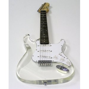 Fender Stratocaster Electric Guitars: Clear Acrylic Electric Strat Guitar