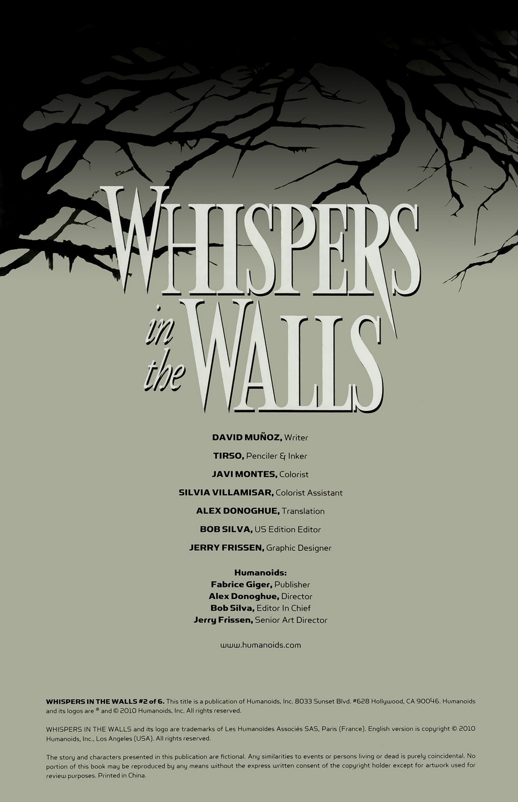 Gord's Comic/Graphic Novel Blog: Whispers In The Walls #2 by David ...