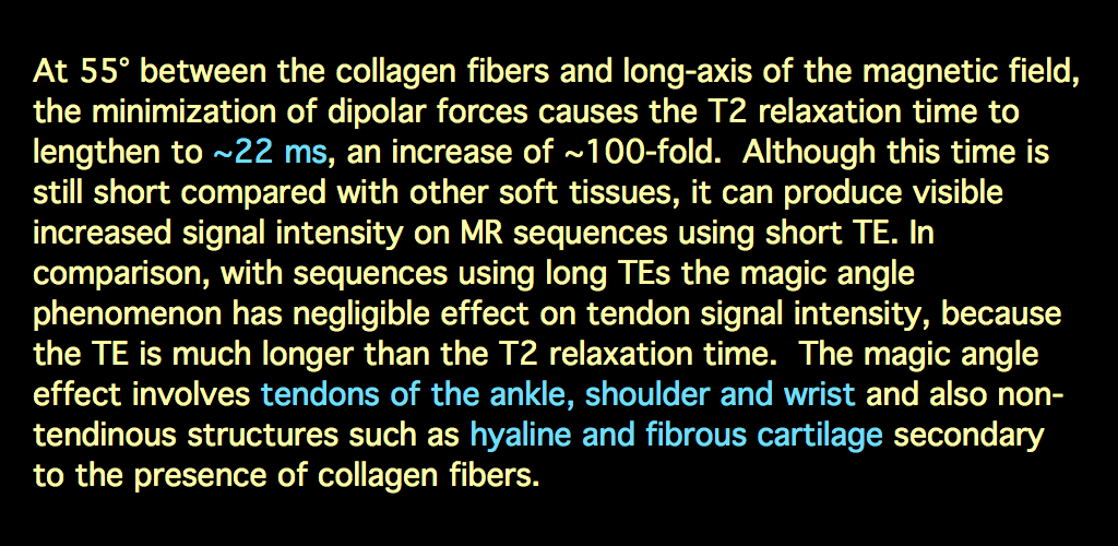 MRI BLOG: Magic Angle Phenomenon