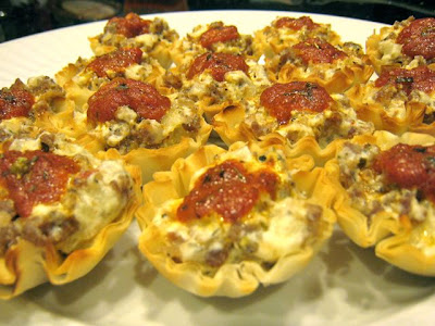 Delectalicious!: Sausage Fillo Shells