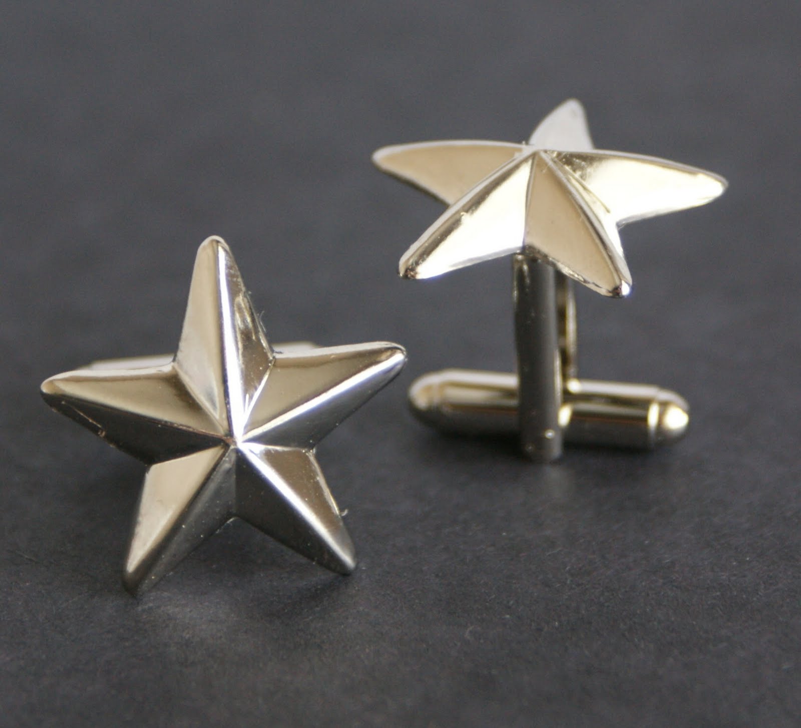 Cufflink Scene: Chrome Star Cufflinks