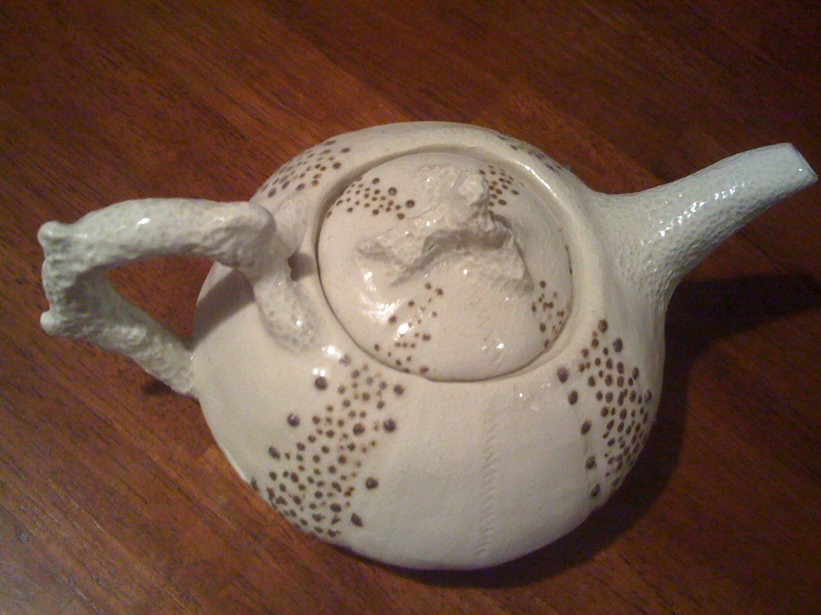 Carolina Caffe Girl: My hand-built ceramic sea urchin teapot